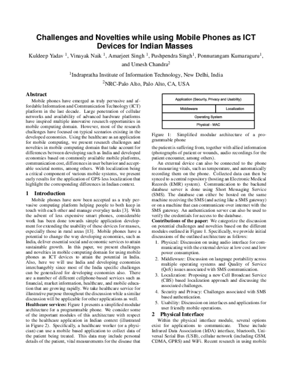 (PDF) Challenges and novelties while using mobile phones as ICT devices ...
