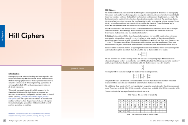 (PDF) Hill ciphers