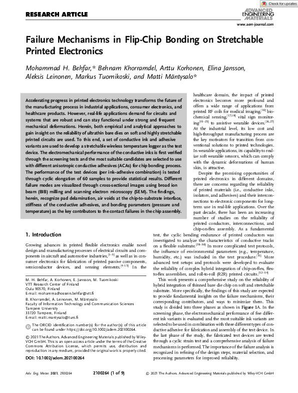 (PDF) Failure Mechanisms in Flip‐Chip Bonding on Stretchable Printed ...