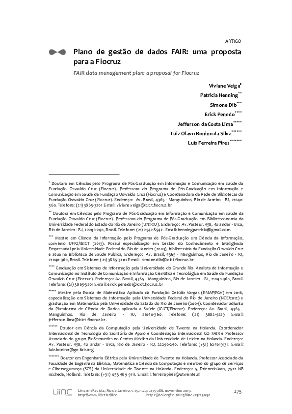 (PDF) Plano de gestão de dados fair: uma proposta para a Fiocruz | Fair ...