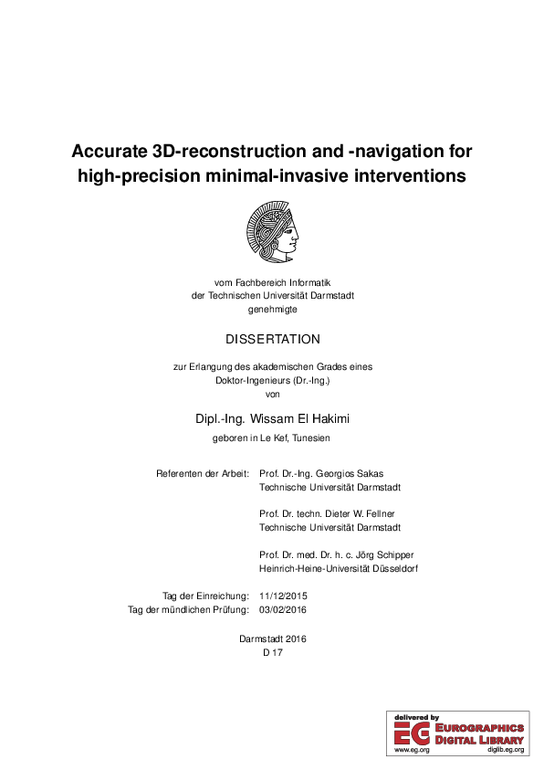 Pdf Accurate 3d Reconstruction And Navigation For High Precision
