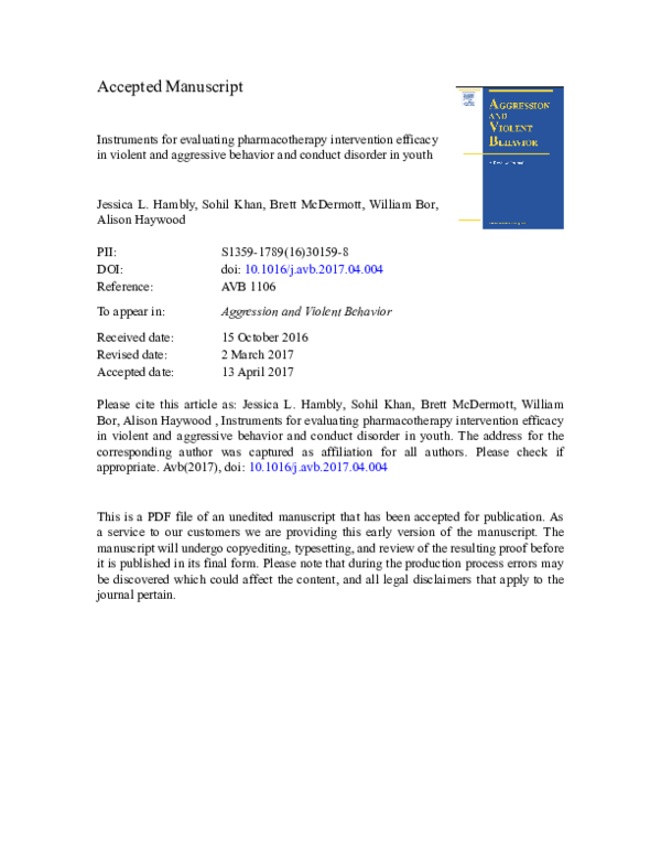 (PDF) Instruments for evaluating pharmacotherapy intervention efficacy ...