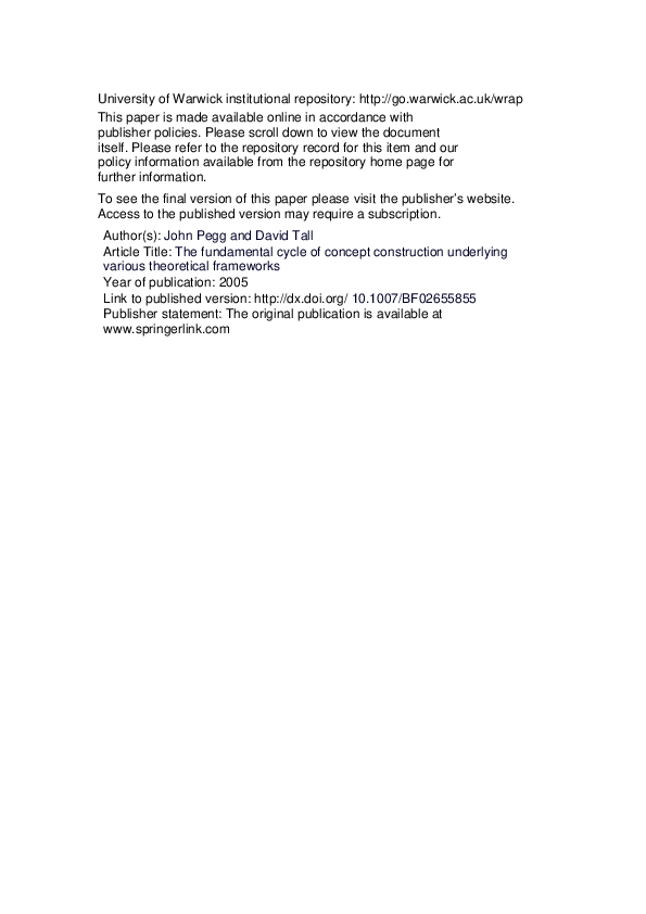 (PDF) The fundamental cycle of concept construction underlying various ...