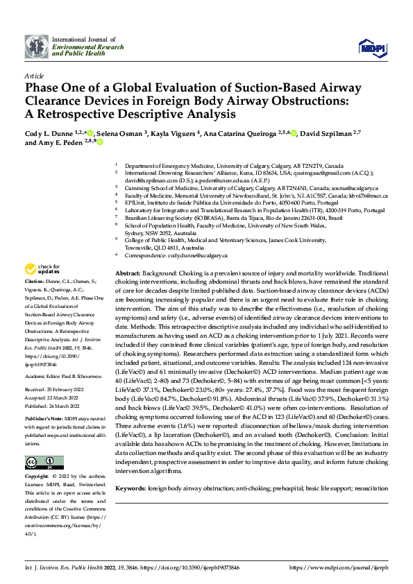 (PDF) Evaluation of Suction-Based Airway Clearance Devices for Choking