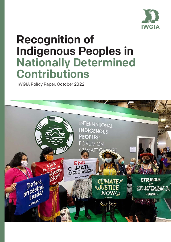 (PDF) Recognition of Indigenous Peoples in Nationally Determined ...