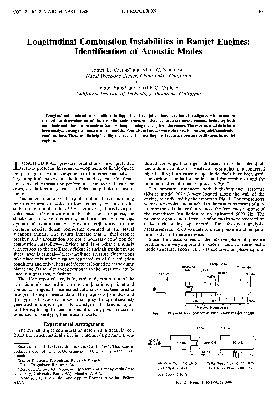 (PDF) Longitudinal combustion instabilities in ramjet engines ...