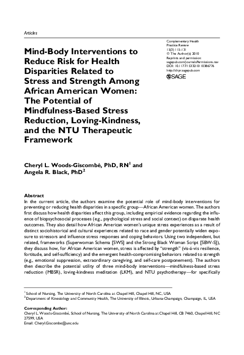 (PDF) Mind-Body Interventions to Reduce Risk for Health Disparities ...