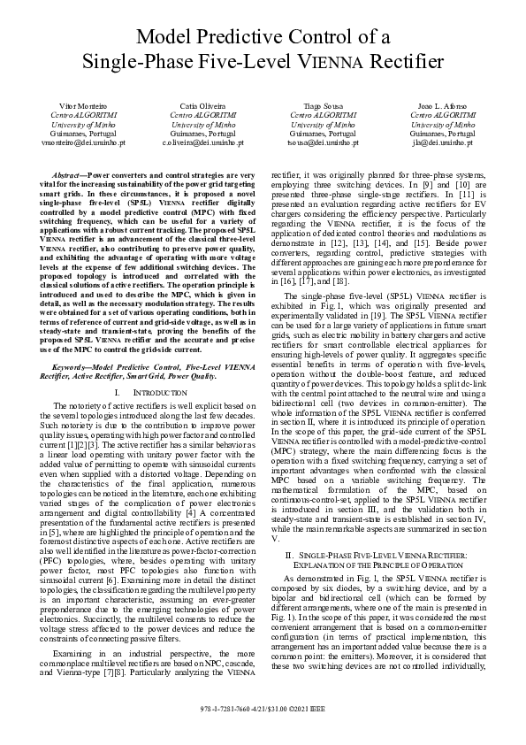 Model Predictive Control of a Single-Phase Five-Level VIENNA Rectifier