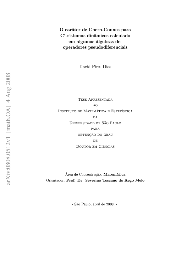 (PDF) O caráter de Chern-Connes para C*-sistemas dinâmicos calculado em ...