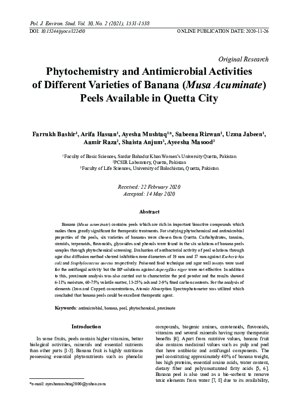 (PDF) Phytochemistry and Antimicrobial Activities of Different ...