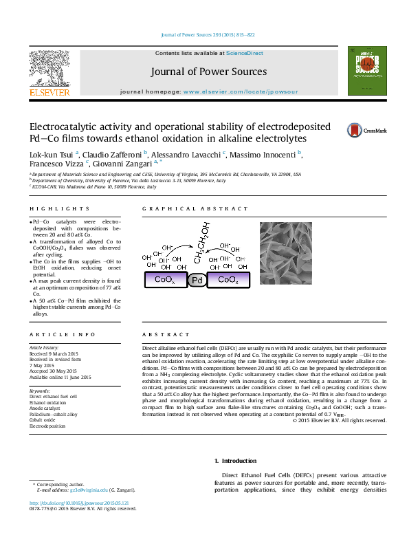 (PDF) Electrocatalytic activity and operational stability of ...