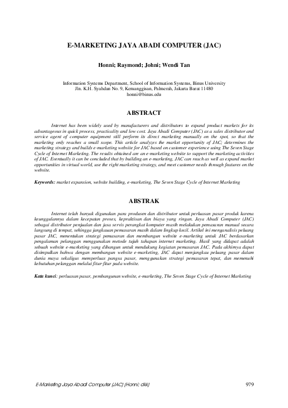 (PDF) E-Marketing Jaya Abadi Computer (JAC)