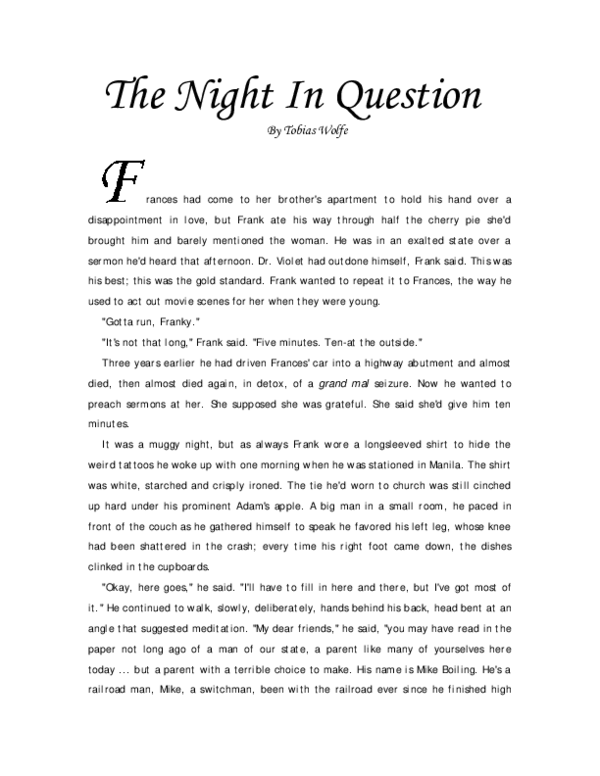 (PDF) The Night in Question