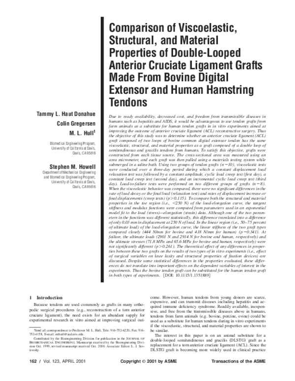 (PDF) Comparison of Viscoelastic, Structural, and Material Properties of Double-Looped Anterior ...