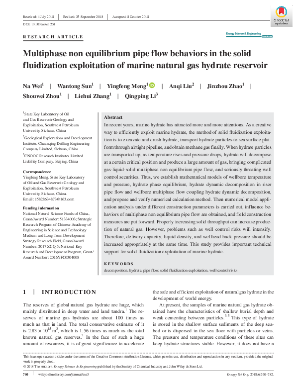 (PDF) Multiphase non equilibrium pipe flow behaviors in the solid ...