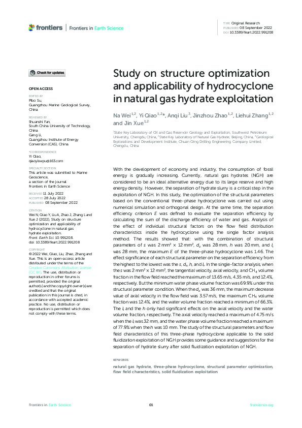 (PDF) Study on structure optimization and applicability of hydrocyclone ...