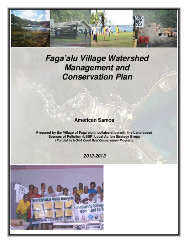 (PDF) Faga'alu Village watershed management and conservation plan ...