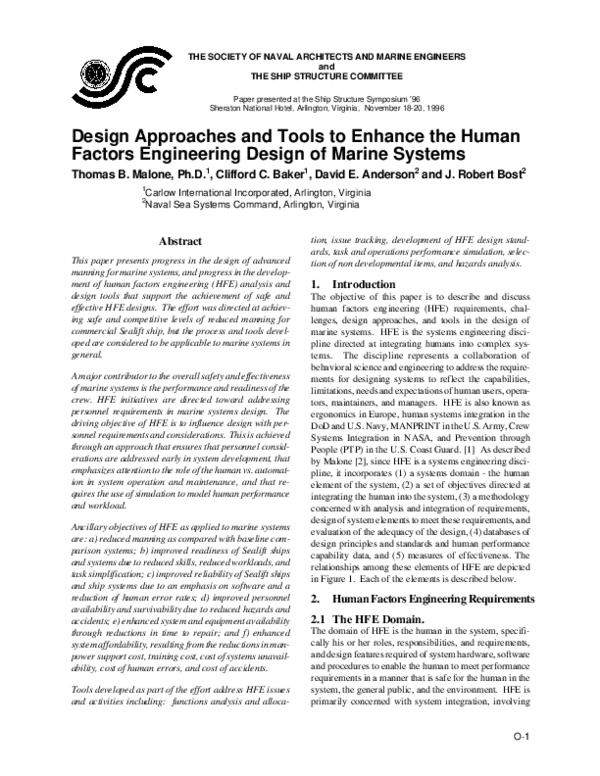 (PDF) Design Approaches and Tools to Enhance the Human Factors ...