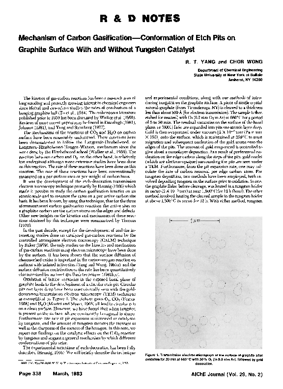 (PDF) Mechanism of carbon gasification—conformation of etch pits on ...