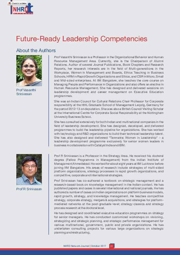 (PDF) Future-Ready Leadership Competencies