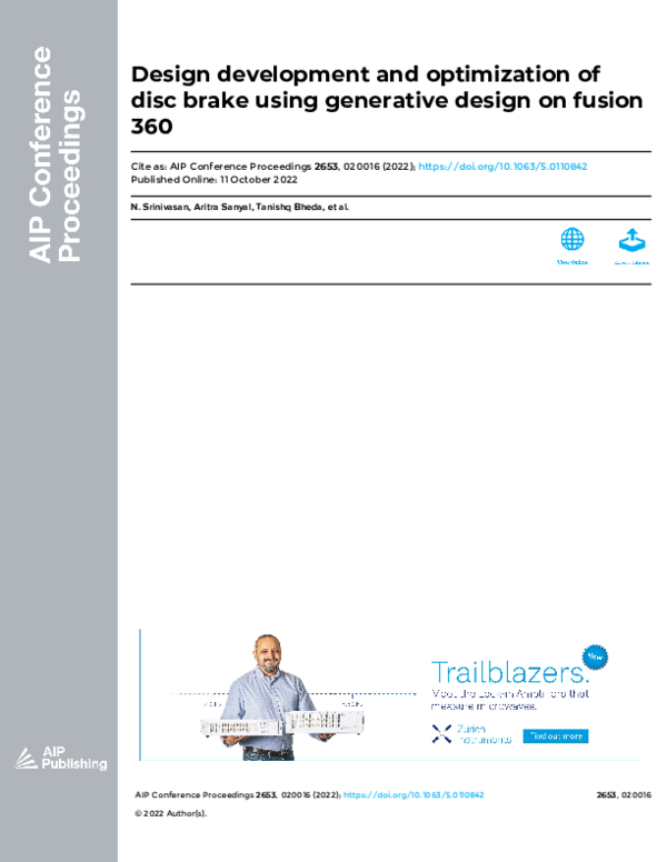 (PDF) Design development and optimization of disc brake using ...