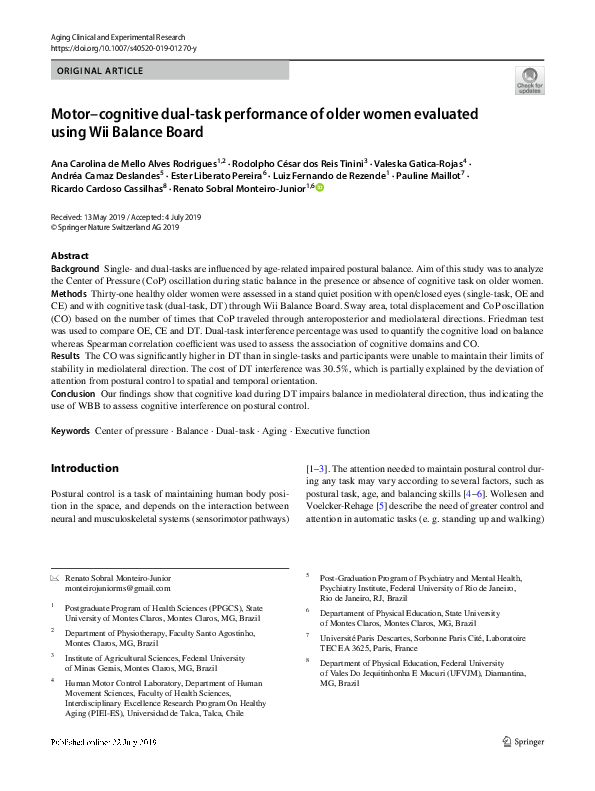(PDF) Motor–cognitive dual-task performance of older women evaluated ...