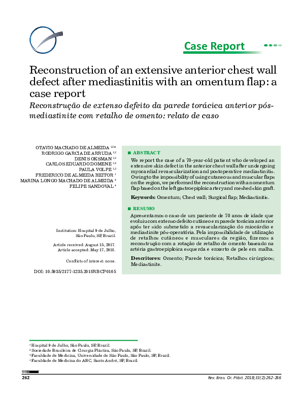 (PDF) Reconstruction of an extensive anterior chest wall defect after ...
