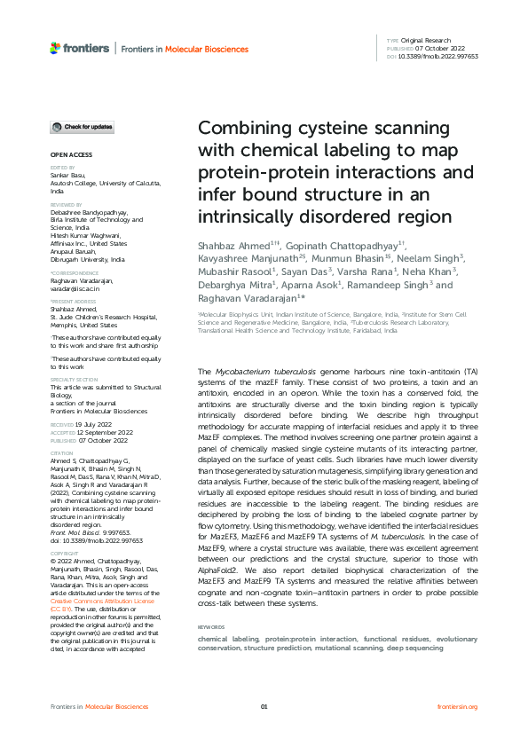 (PDF) Combining cysteine scanning with chemical labeling to map protein ...