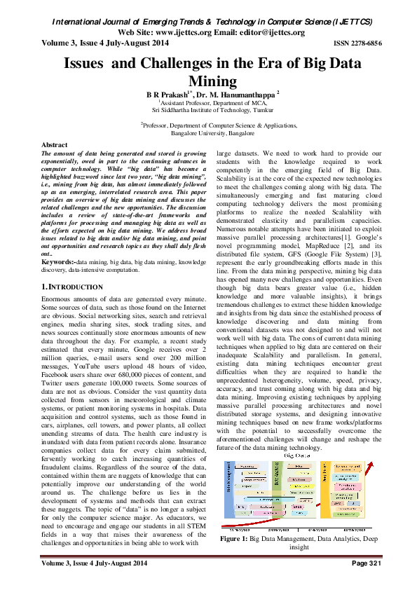 (PDF) Issues and Challenges in the Era of Big Data Mining