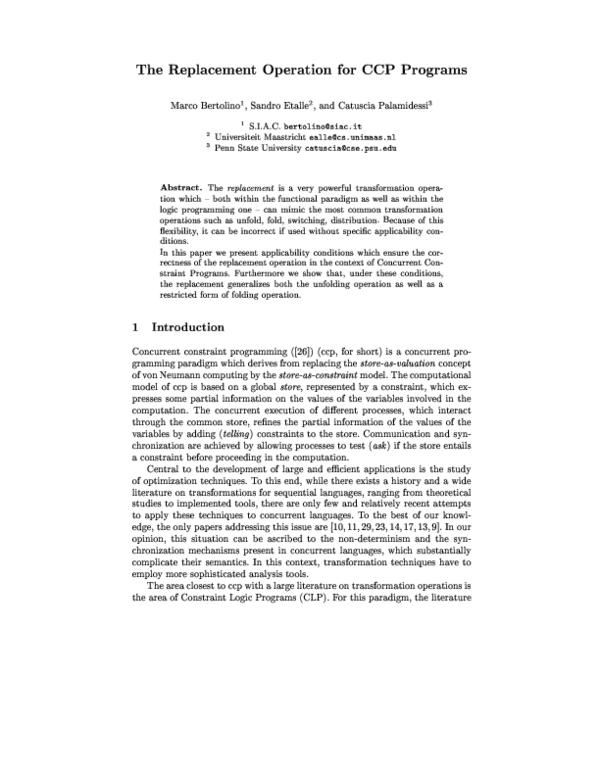 (PDF) The Replacement Operation for CCP Programs