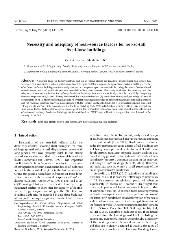(PDF) Necessity and adequacy of near-source factors for not-so-tall ...