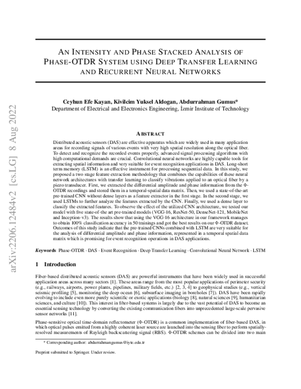 (PDF) An Intensity and Phase Stacked Analysis of Phase-OTDR System using Deep Transfer Learning ...