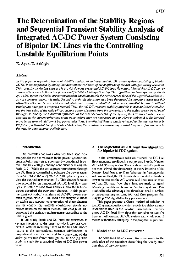(PDF) The determination of the stability regions and sequential ...