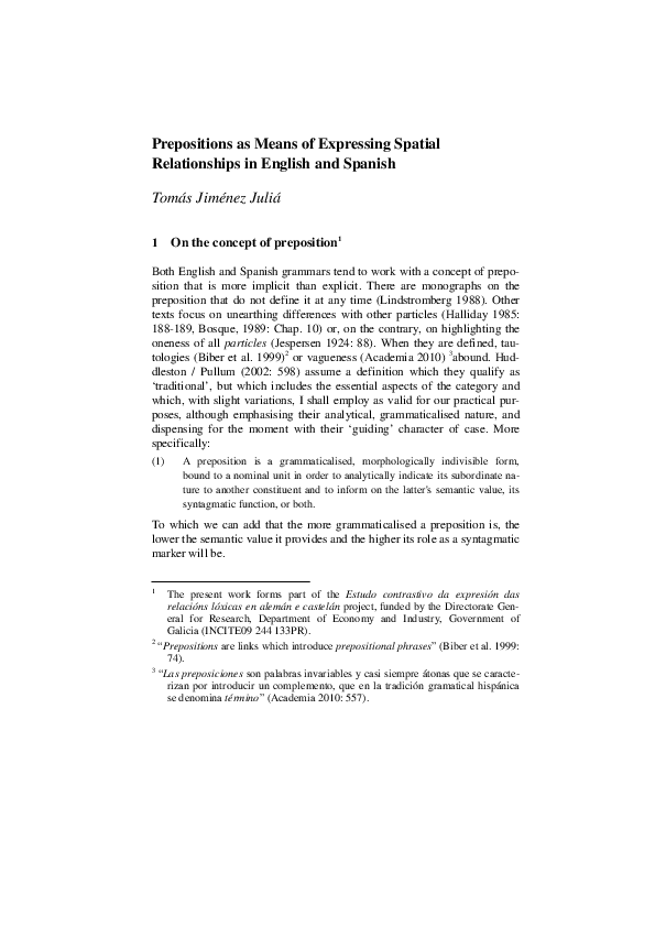 (PDF) Prepositions as Means of Expressing Spatial Relationships in ...