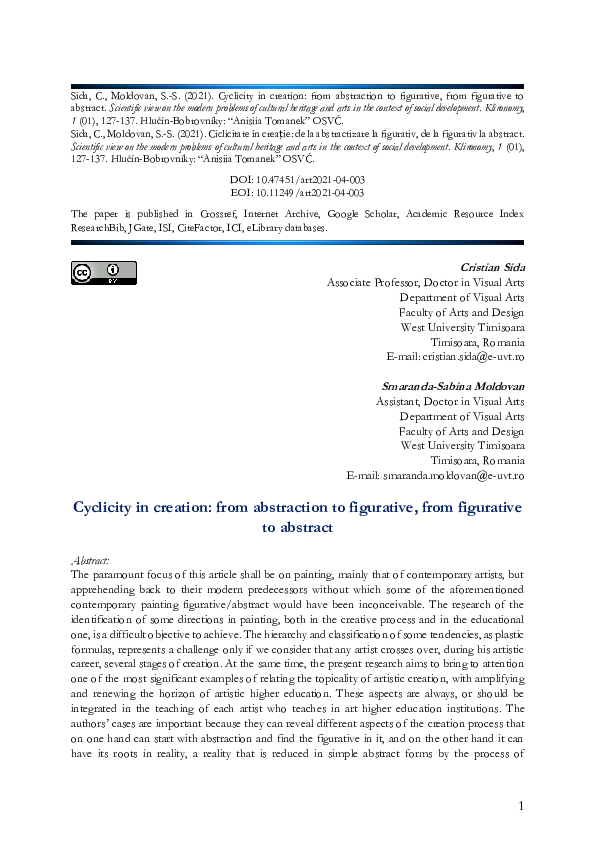 (PDF) Cyclicity in creation: from abstraction to figurative, from ...