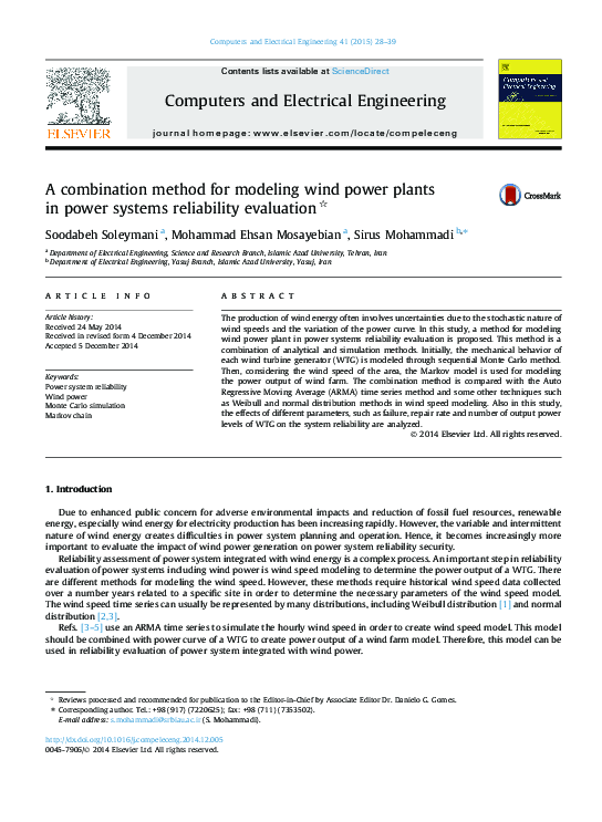 (PDF) A combination method for modeling wind power plants in power ...