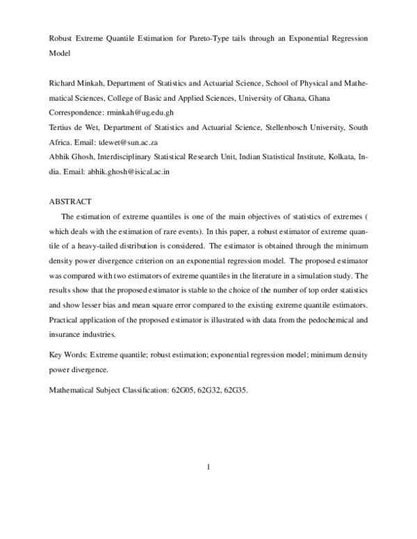 Robust Extreme Quantile Estimation for Pareto-Type tails through an ...