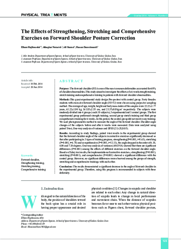 (PDF) The Effects of Strengthening, Stretching and Comprehensive ...