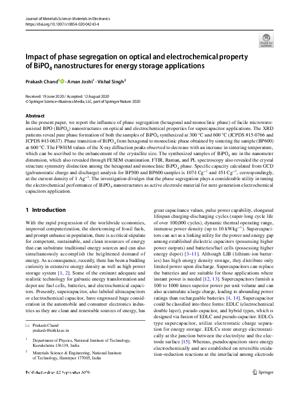 (PDF) Impact of phase segregation on optical and electrochemical ...