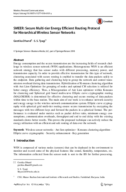 (PDF) SMEER: Secure Multi-tier Energy Efficient Routing Protocol for ...
