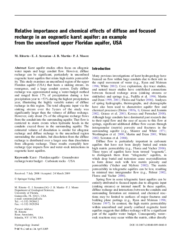 (PDF) Relative importance and chemical effects of diffuse and focused ...