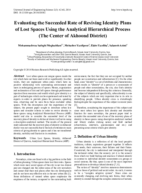 (PDF) Evaluating the Succeeded Rate of Reviving Identity Plans of Lost ...