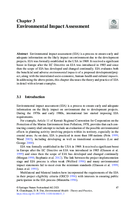 (PDF) Environmental Impact Assessment