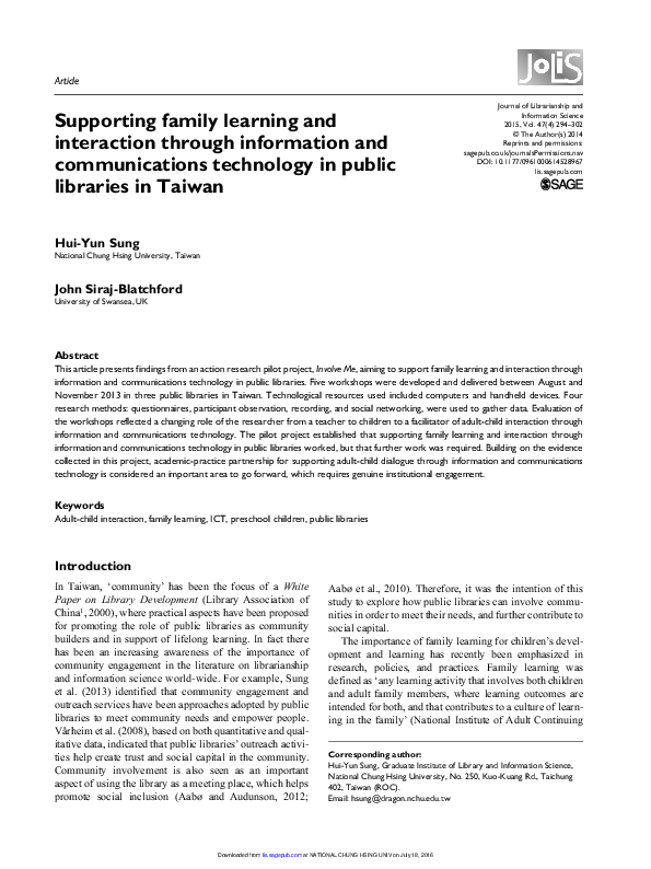 (PDF) Supporting family learning and interaction through information and communications ...