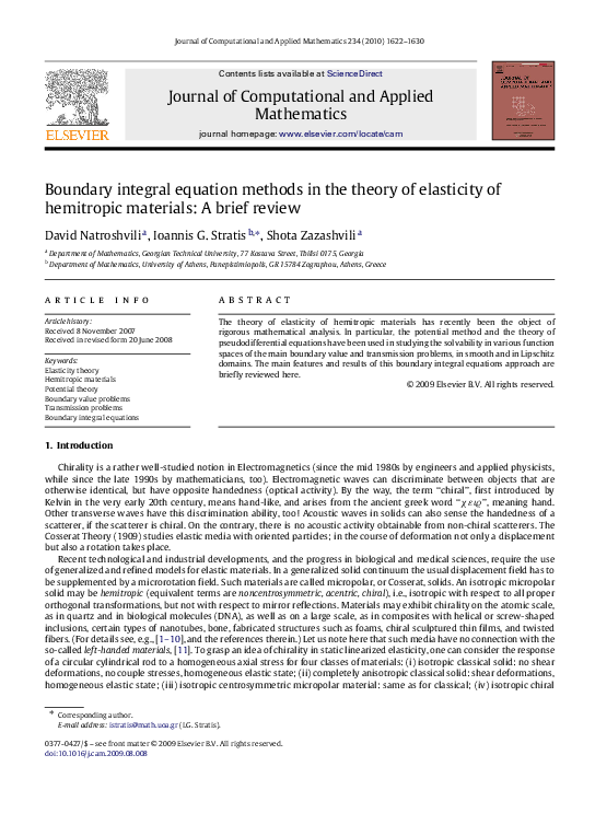Pdf Boundary Integral Equation Methods In The Theory Of Thin Plates