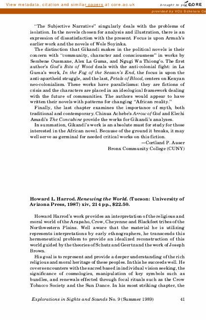 (PDF) [Review of] Howard L. Harrod. Renewing the World