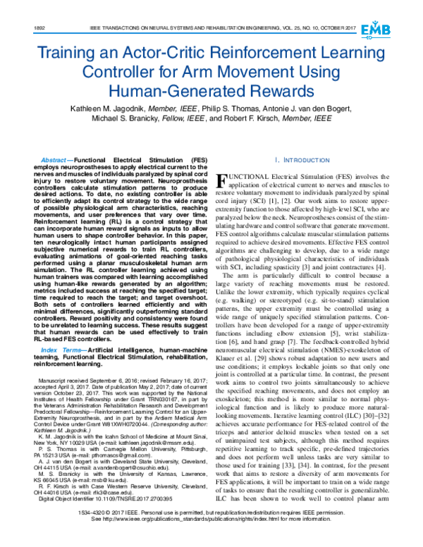 (PDF) Training an Actor-Critic Reinforcement Learning Controller for ...