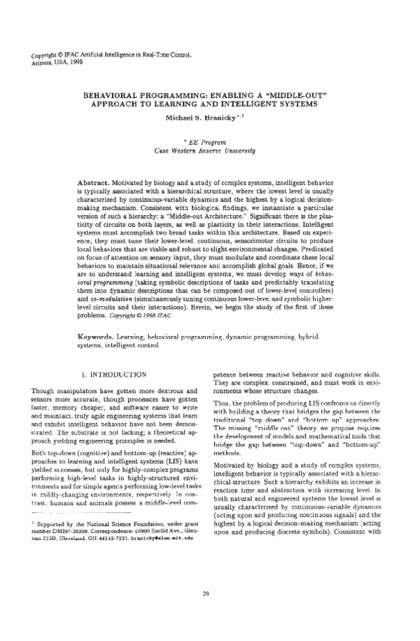 (PDF) Behavioral Programming: Enabling a “Middle-Out” Approach to ...