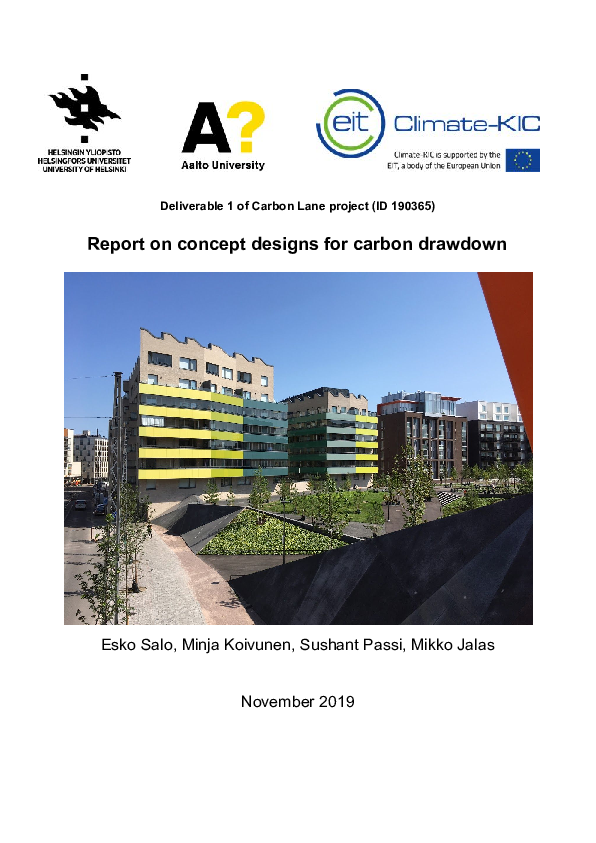 (PDF) Report on concept designs for carbon drawdown