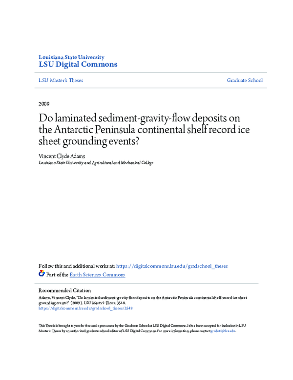 (PDF) Do laminated sediment-gravity-flow deposits on the Antarctic ...